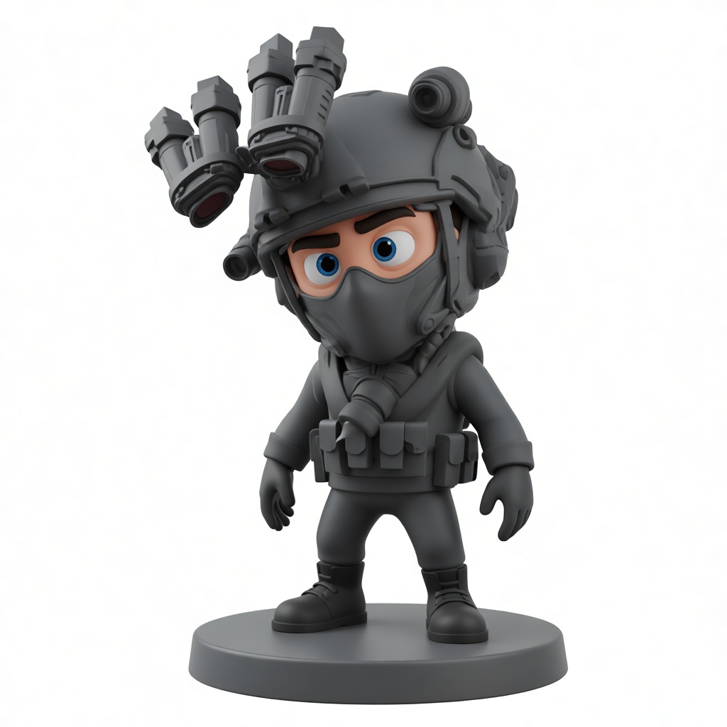 Night Vision Operator Figurine STL – Free 3D Print Model | Remeshy